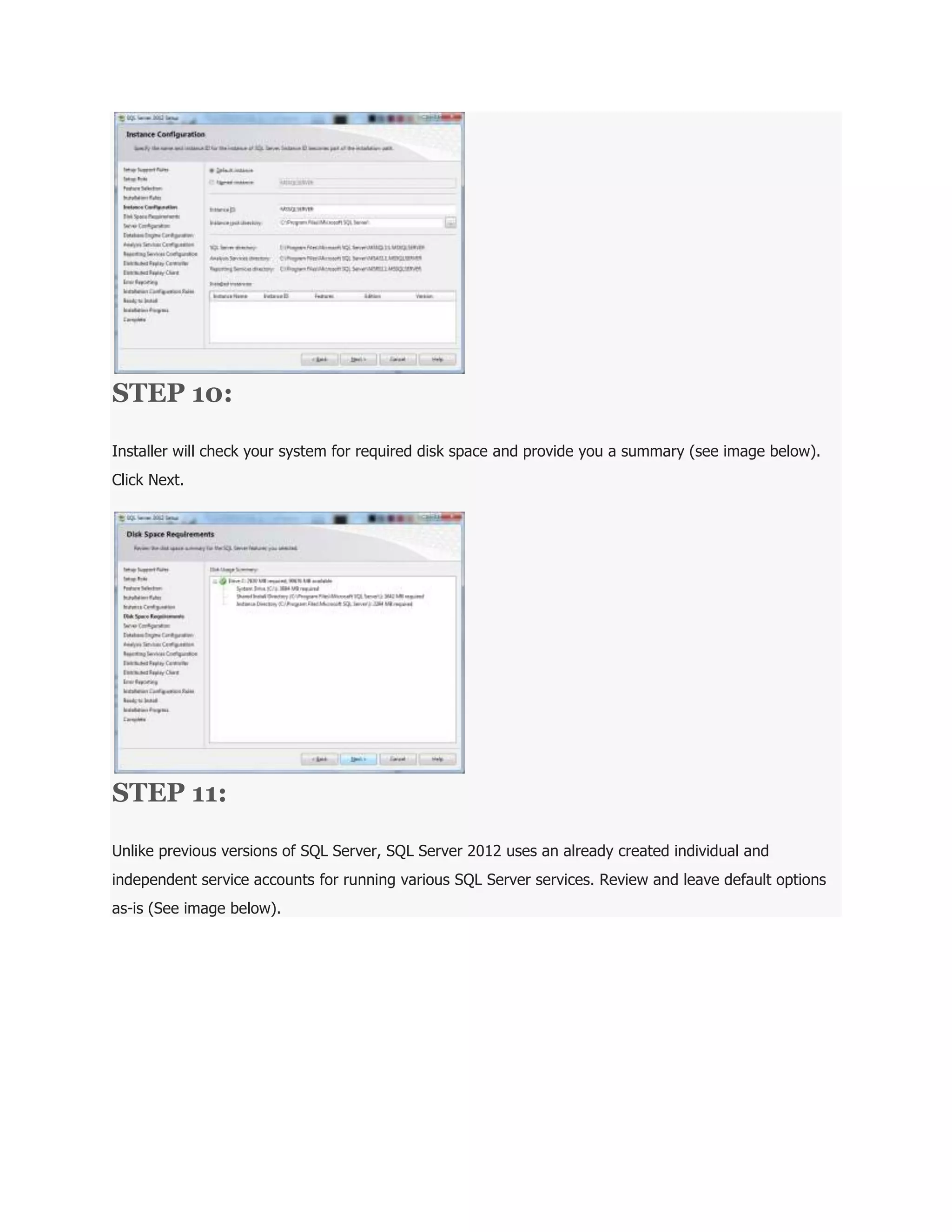 Sql Server 2012 Installation.. | DOCX