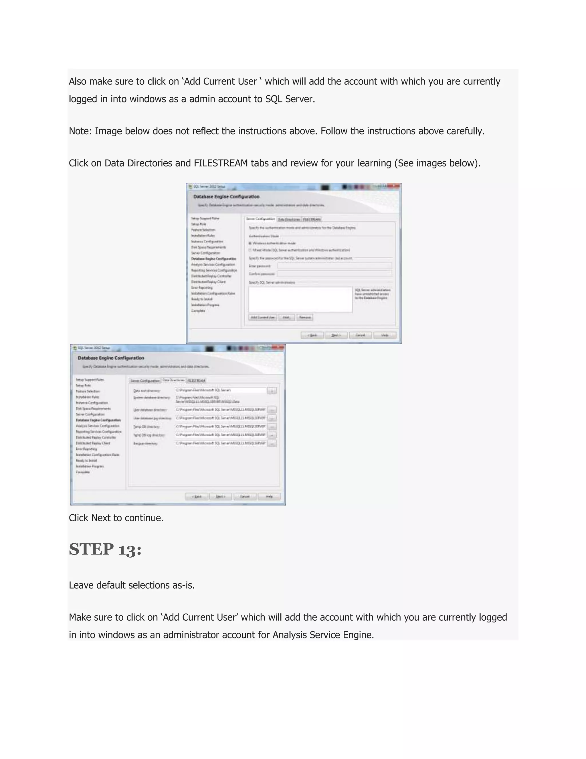 Sql Server 2012 Installation.. | DOCX