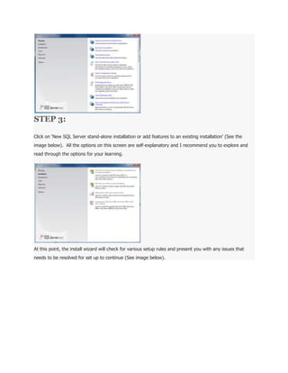 Sql Server 2012 Installation.. | DOCX