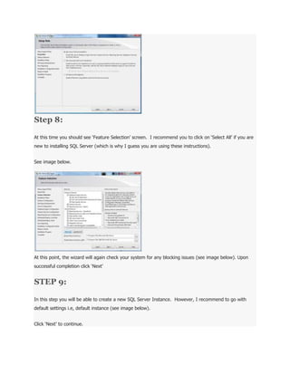 Sql Server 2012 Installation.. | DOCX