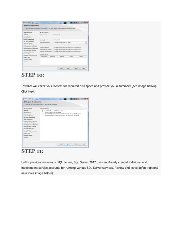 Sql Server 2012 Installation.. | DOCX