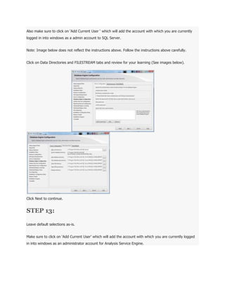 Sql Server 2012 Installation.. | DOCX