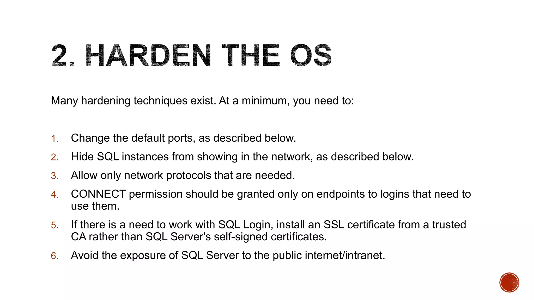 SQL Server 2012 Security Task | PPTX | Databases | Computer Software and Applications