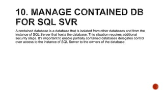 SQL Server 2012 Security Task | PPT