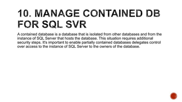 SQL Server 2012 Security Task | PPTX | Databases | Computer Software ...