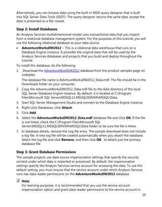 Sql server 2012 tutorials analysis services multidimensional modeling | PDF