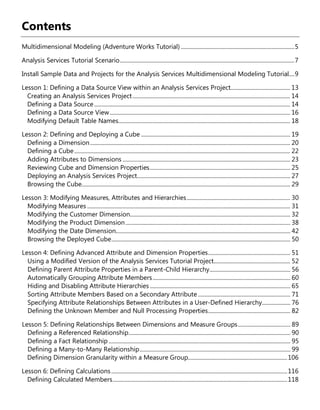 Sql Server 2012 Tutorials Analysis Services Multidimensional Modeling Pdf