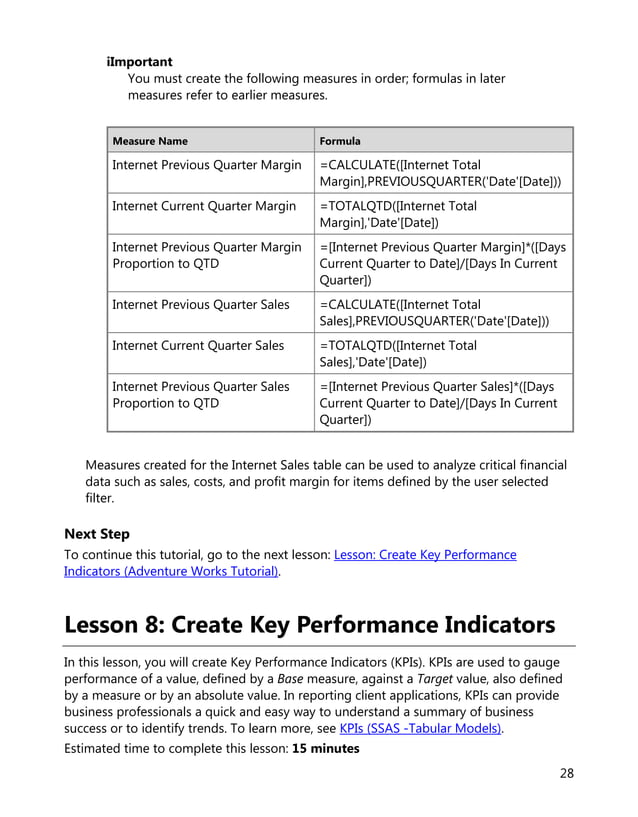 Sql server 2012 tutorials analysis services tabular modeling | PDF
