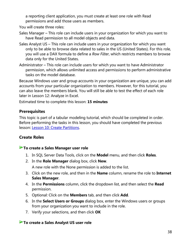 Sql server 2012 tutorials analysis services tabular modeling | PDF
