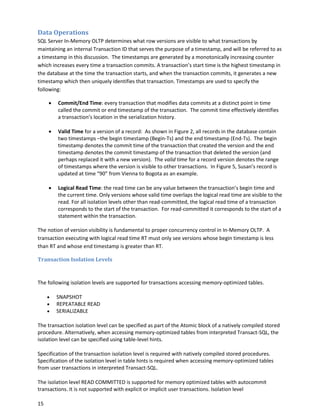 Microsoft SQL Server 2014 in memory oltp tdm white paper | PDF ...