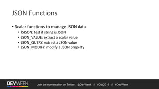 SQL Server 2016 JSON | PPT