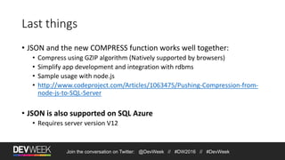 SQL Server 2016 JSON | PPTX