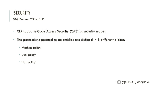 SQL Server 2017 CLR | PPT