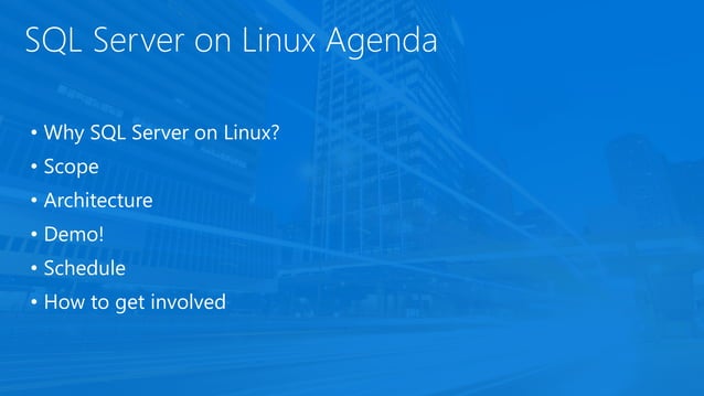 SQL Server 2017 on Linux Introduction | PPT