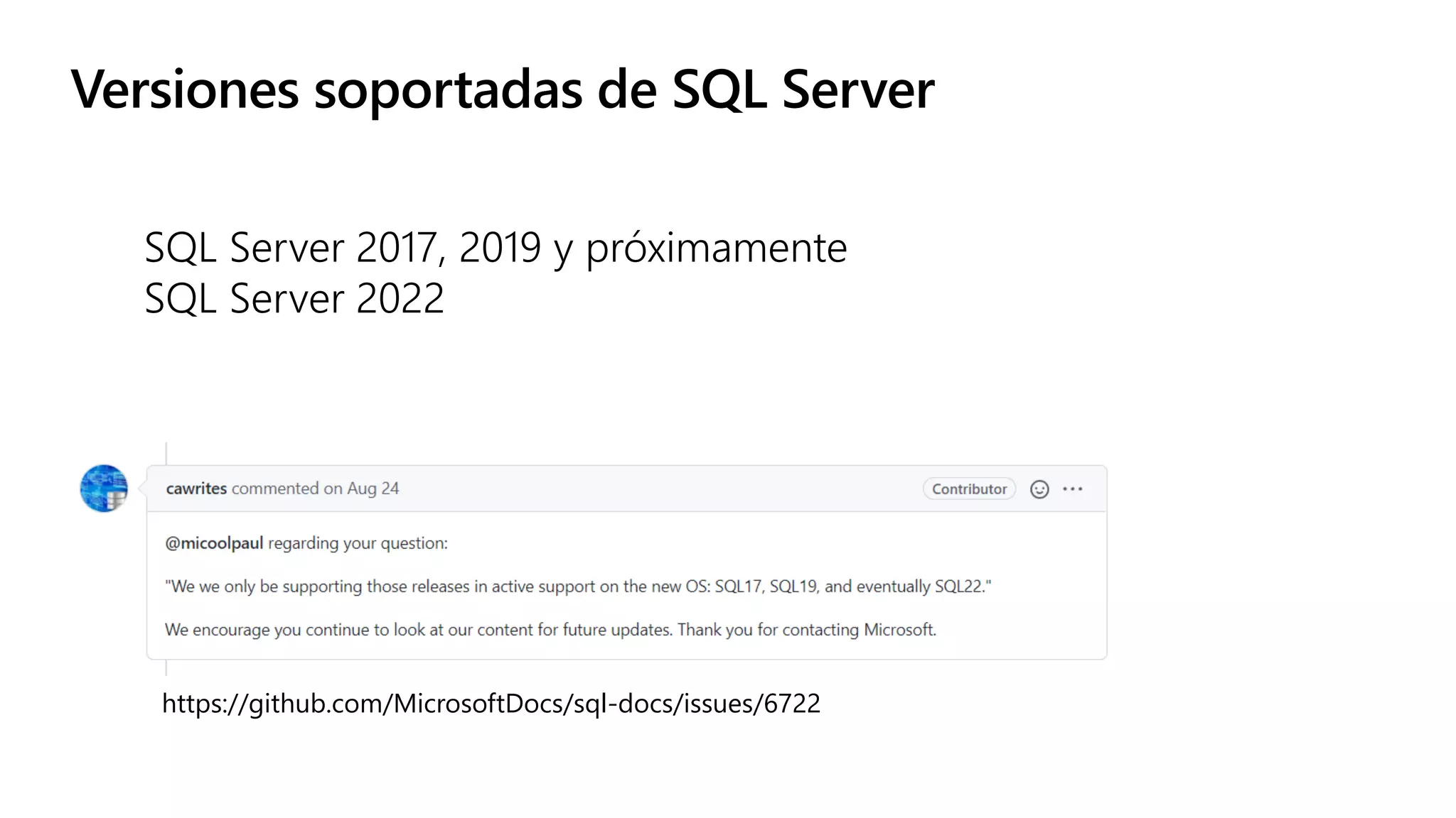 SQL Server 2019 con Windows Server 2022 | PPTX