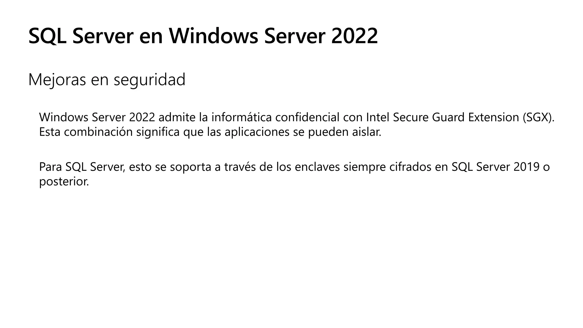 SQL Server 2019 con Windows Server 2022 | PPT