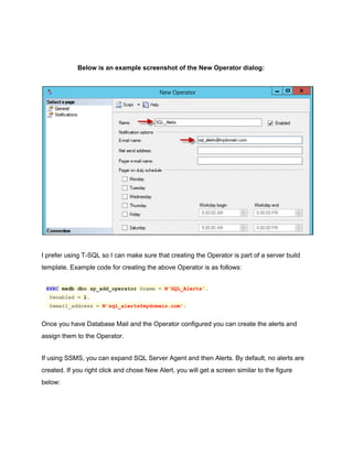 Sql server agent alerts | PDF
