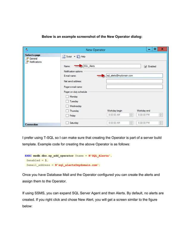 Sql Server Agent Alerts Pdf Databases Computer Software And