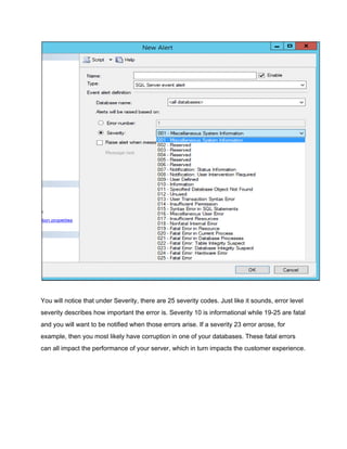 Sql server agent alerts | PDF