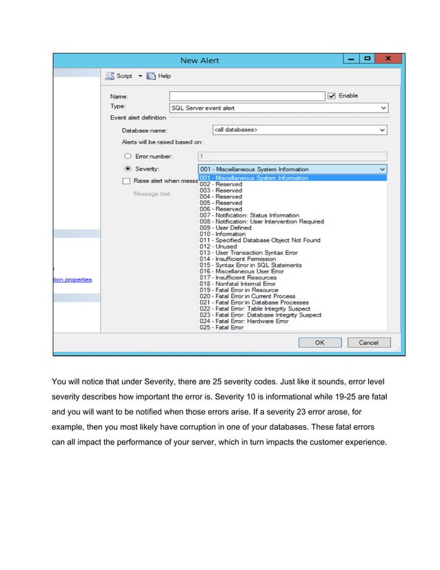 Sql Server Agent Alerts Pdf Databases Computer Software And