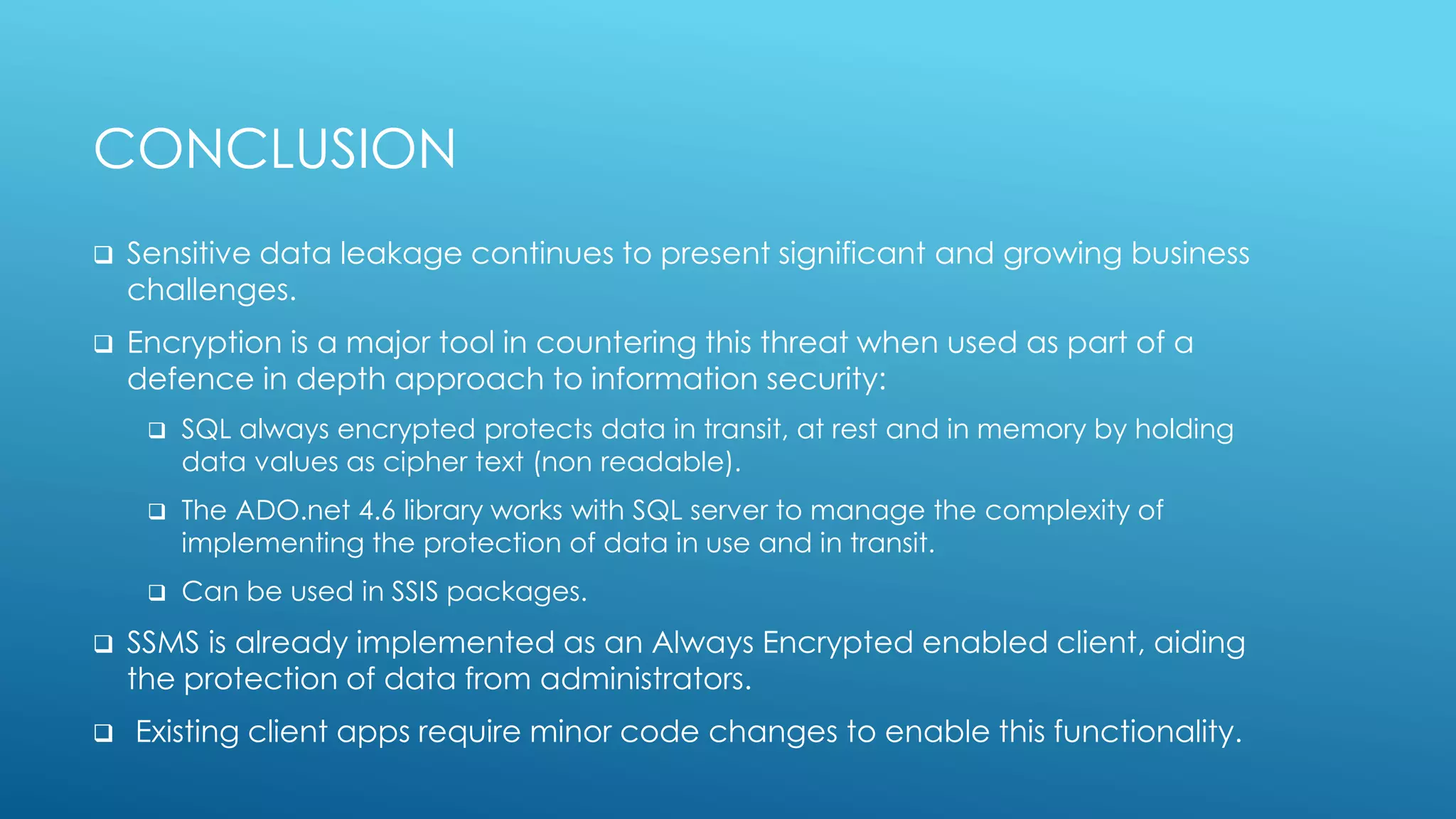 Sql Server 2016 Always Encrypted | PDF