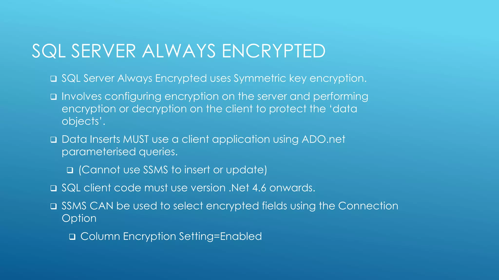 Sql Server 2016 Always Encrypted | PDF