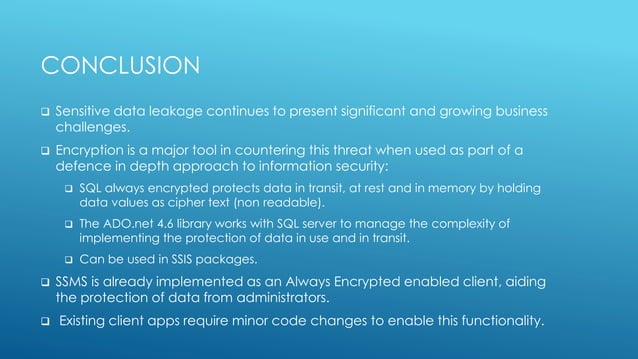 Sql Server 2016 Always Encrypted | PDF