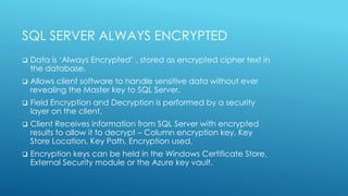 Sql Server 2016 Always Encrypted | PDF