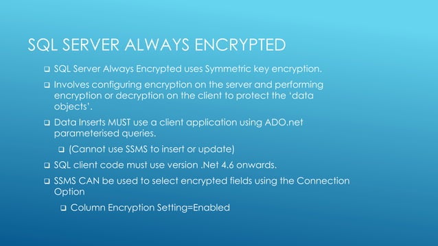 Sql Server 2016 Always Encrypted | PDF