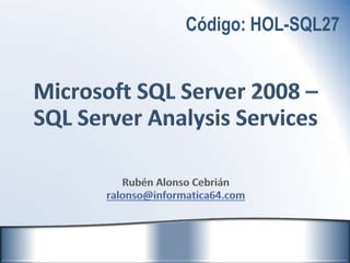 Sql server analysis services 2008 | PPT