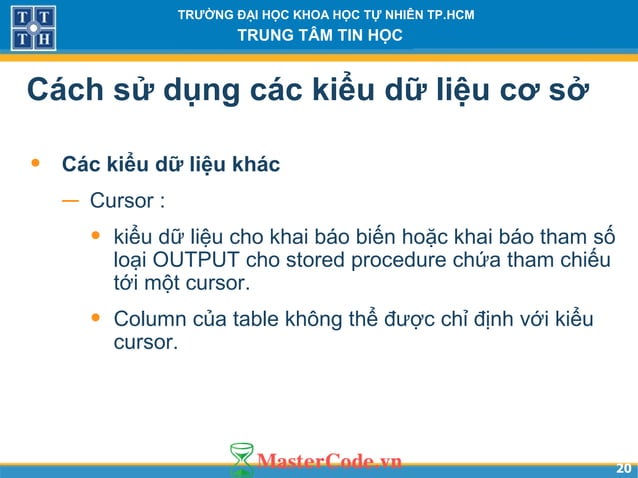Bài 2 : Các đối tượng trong CSDL - SQL server | PDF