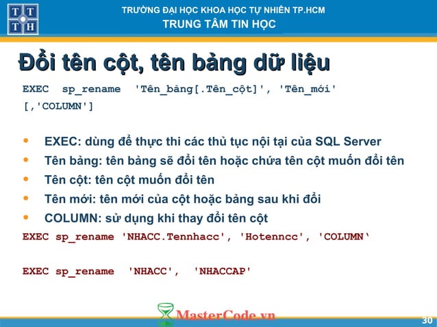 Bài 2 : Các đối tượng trong CSDL - SQL server | PDF