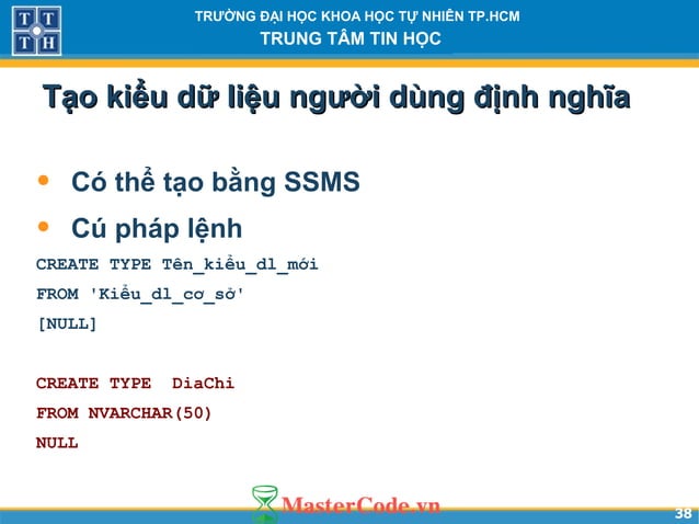 Bài 2 : Các đối tượng trong CSDL - SQL server | PDF