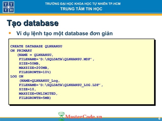 Bài 2 : Các đối tượng trong CSDL - SQL server | PDF