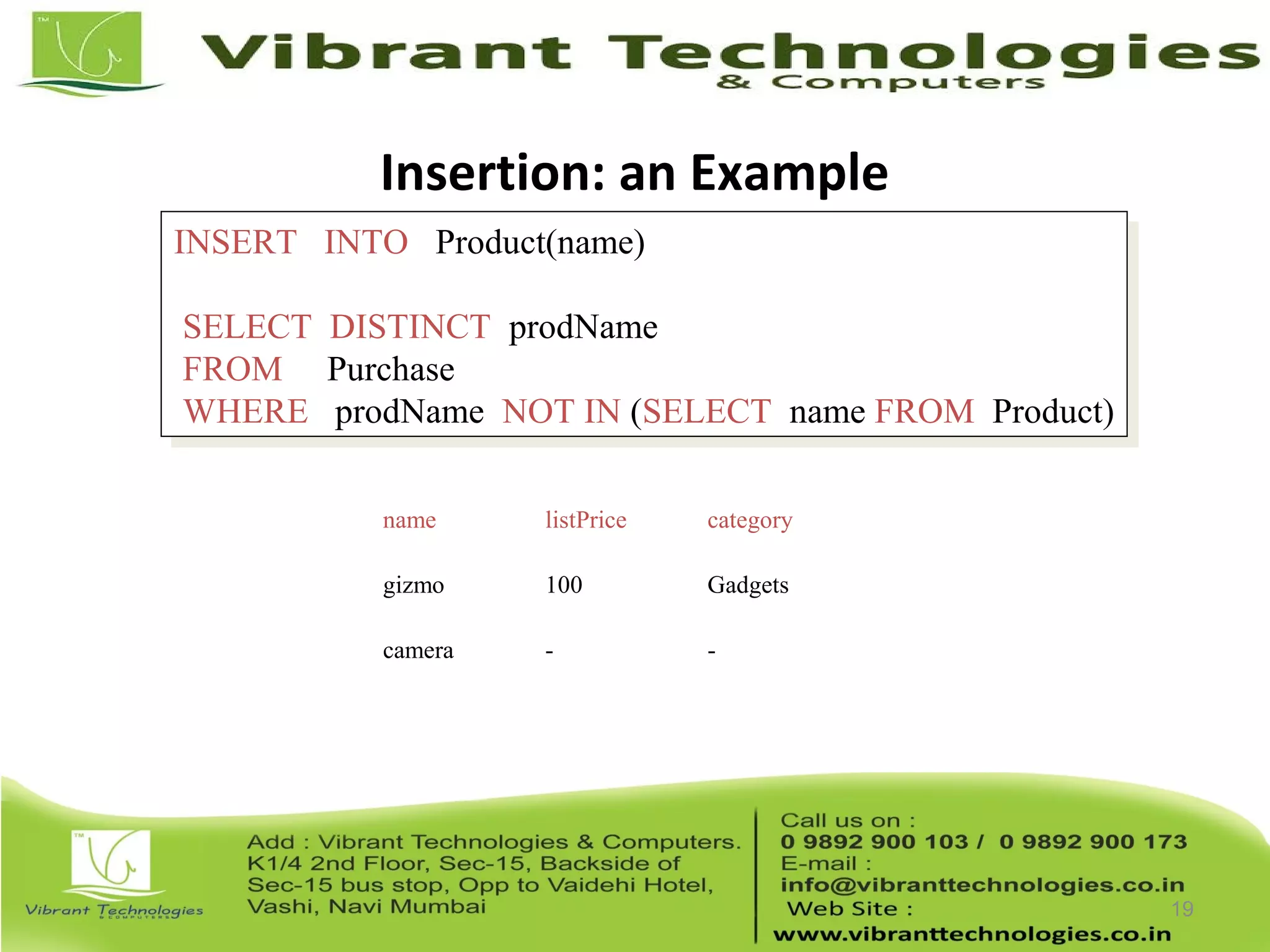 Sql server building a database ppt 12 | PPT