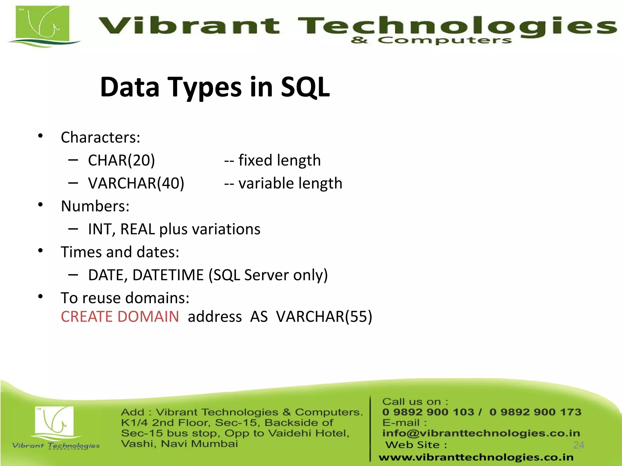 Sql server building a database ppt 12 | PPT