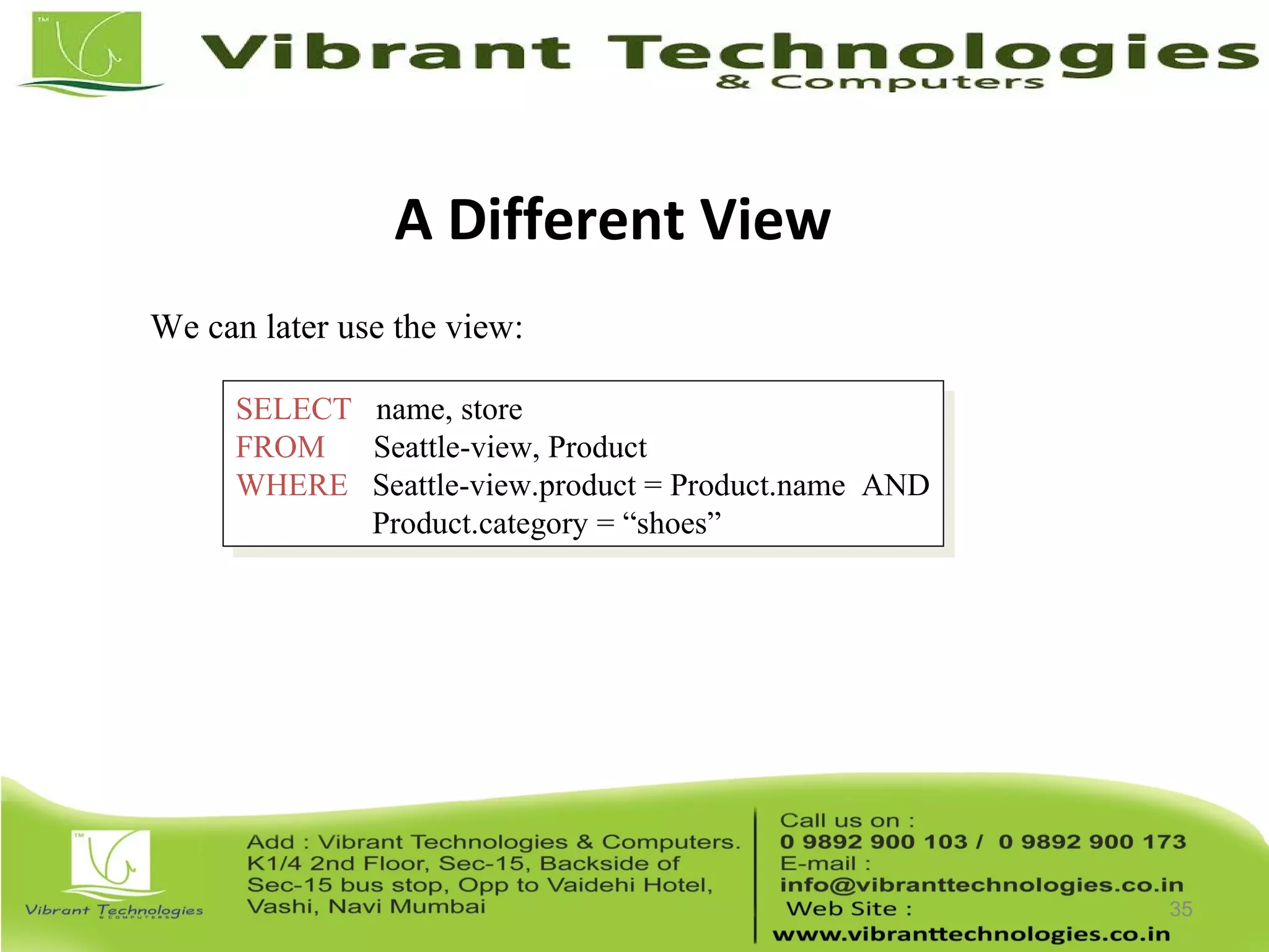 Sql server building a database ppt 12 | PPT