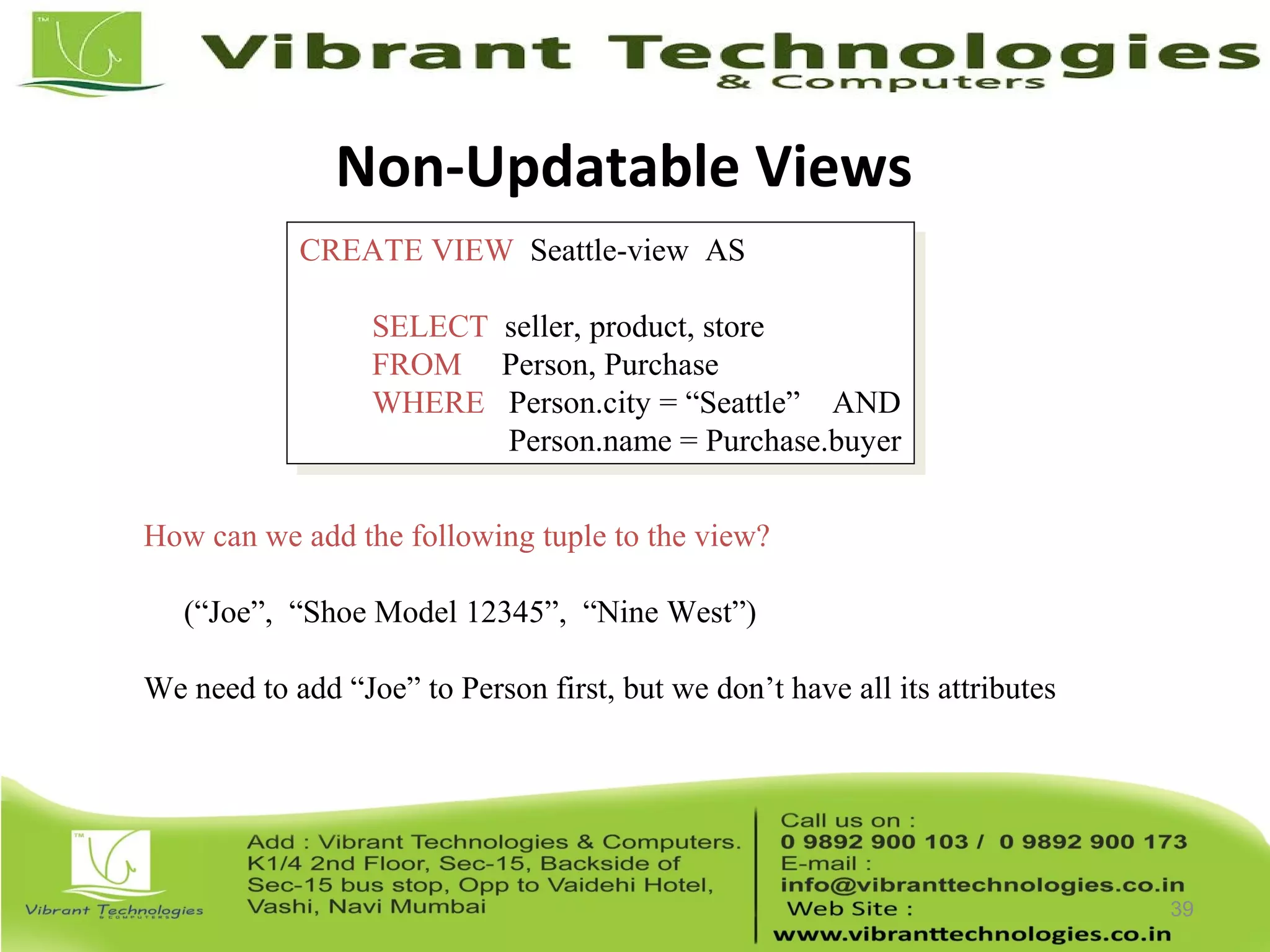 Sql server building a database ppt 12 | PPT