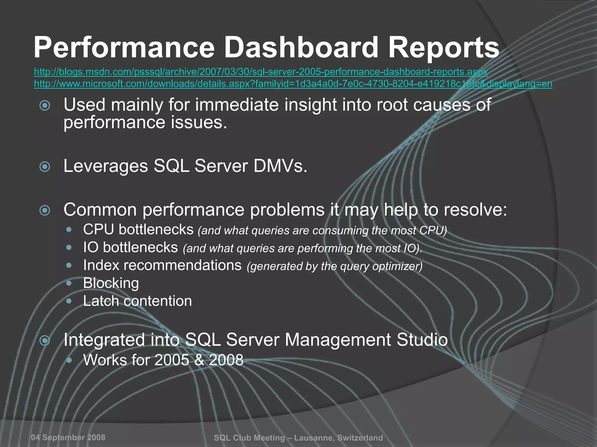 Sql Server Club Performance Management Methodologies And Enhancements In Sql Server Charley