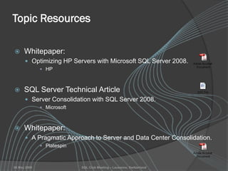 SQL Server Club - SQL Server Enterprise Consolidation - charley hanania | PPT