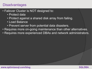 SQL Server Clustering Part1 | PPT