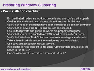 SQL Server Clustering Part1 | PPT