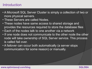 SQL Server Clustering Part1 | PPT