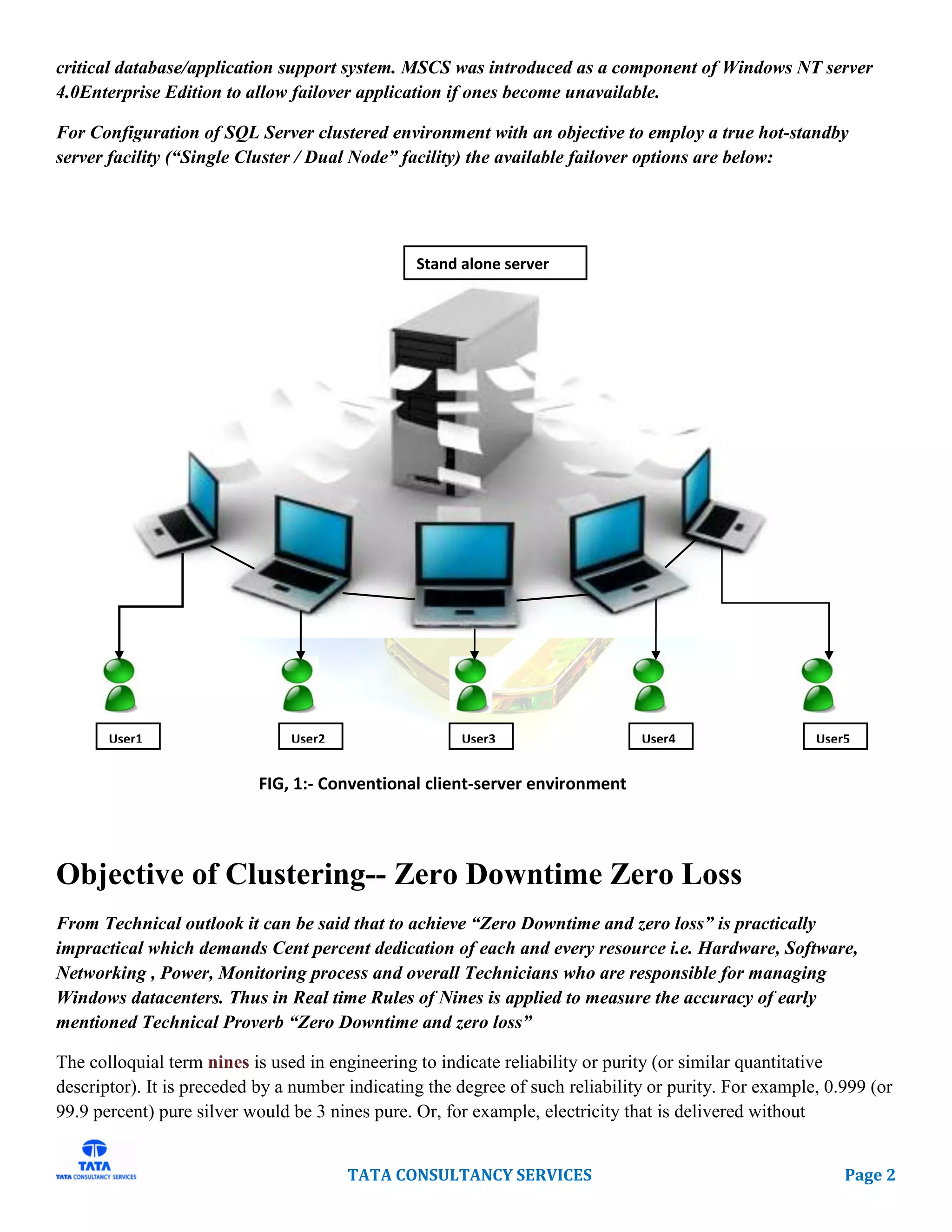 Sql Server Clustering And High Availability Pdf Databases Computer Software And Applications