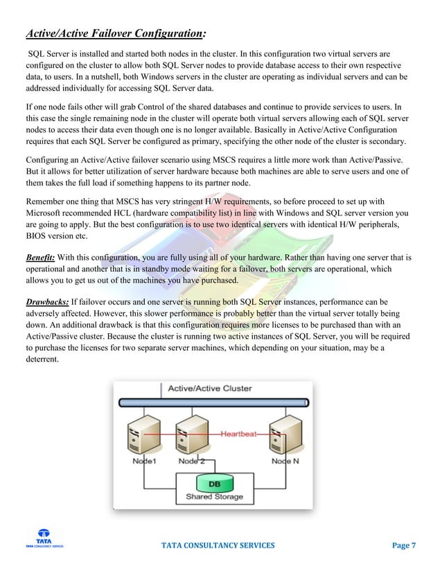 SQL Server Clustering and High Availability | PDF | Databases | Computer Software and Applications