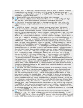 Sql server clustering msdtc | PDF