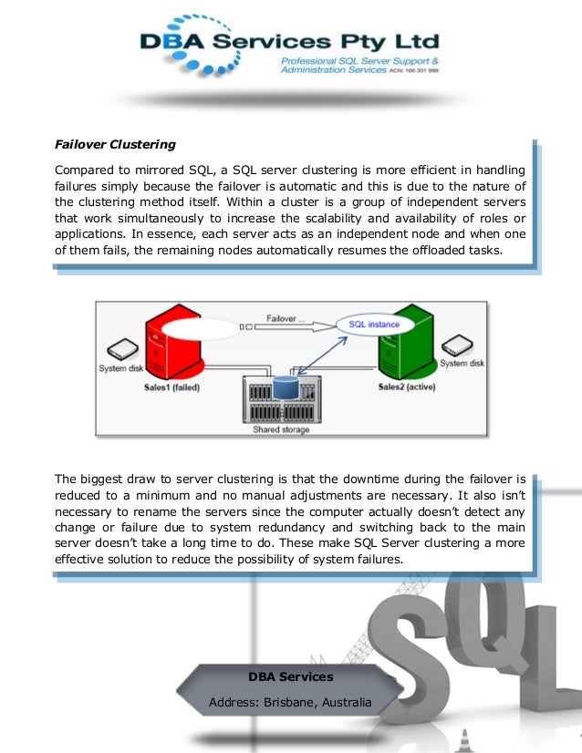 SQL Server Clustering: The Benefit of Automatic Failover