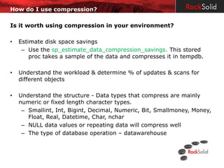 SQL Server Compression | PPTX
