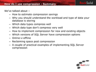 SQL Server Compression | PPTX