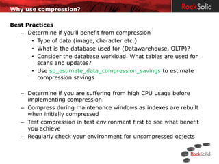 SQL Server Compression | PPTX